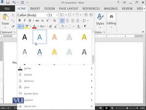 MS Word Font Group Introduction To Computing CS Topic YouTube