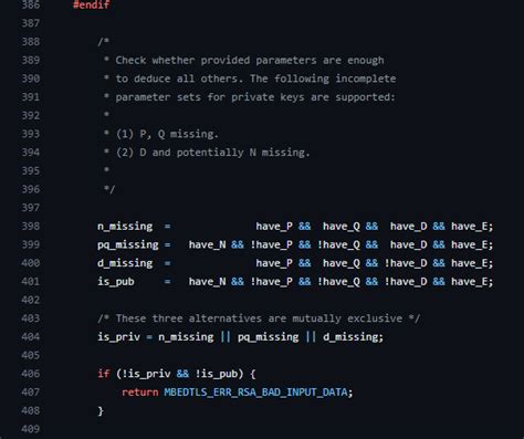 Mbedtlsrsacomplete Does Not Build Rsa Private Key From Modulus And Private Exponent Only