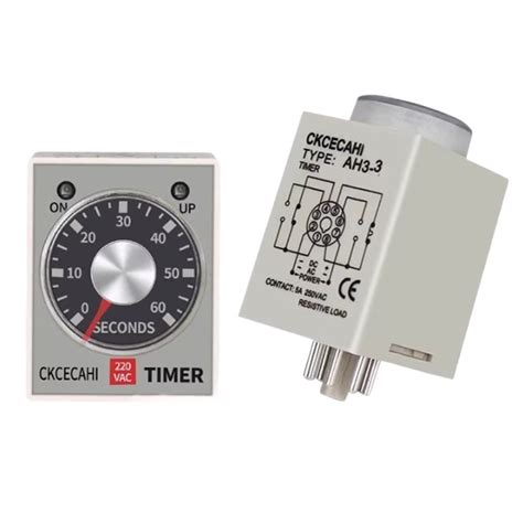 original ah3 3 time relay ah3 2 dc ac220v power on delay timer dc24v 8