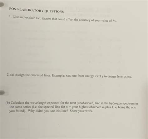 Solved Post Laboratory Questions 1 List And Explain Two