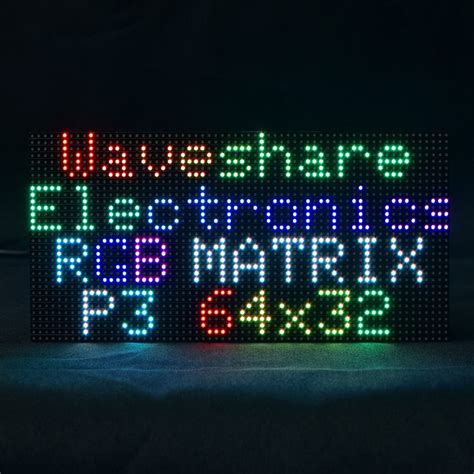 rgb full colour led matrix panel 3mm pitch 64x32 pixels the pi hut