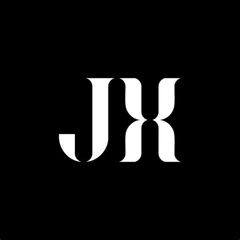 JX J X Letter Logo Design Initial Letter JX Uppercase Monogram Logo White Color JX Logo J X