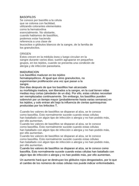 Basofilos Expo Final De Inmunologia Pdf Inflamación