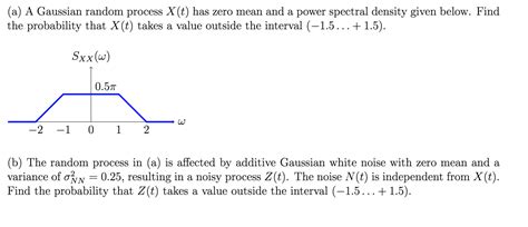 Solved A A Gaussian Random Process X T Has Zero Mean And Chegg