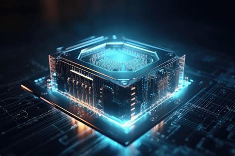 Premium Ai Image Quantum Processor On Circuit Board Generative Ai