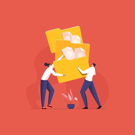 Premium Vector Document Management Online Documentation Database File