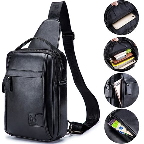Men S Retro Genuine Leather Shoulder Bags Waterproof Top Layer Cowhide