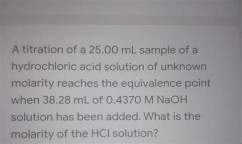 Answered A Titration Of A 25 00 Ml Sample Of A… Bartleby