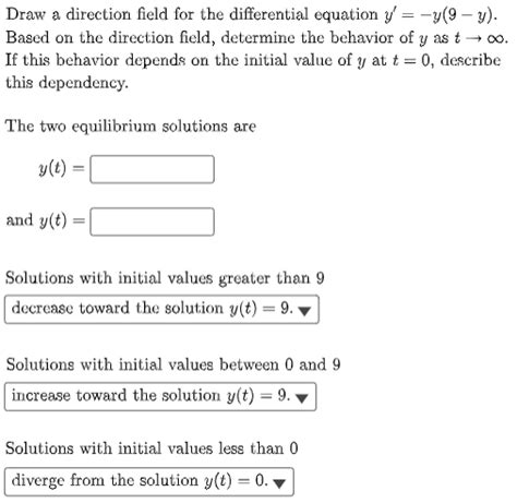 Solved Draw A Direction Field For The Differential Equation Chegg Com