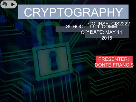 Introduction To Cryptography Pptx