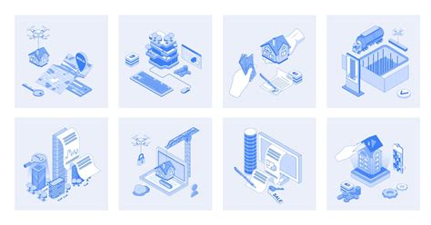 Real Estate Isometric Concepts Objects Ft 3d And Isometry Envato