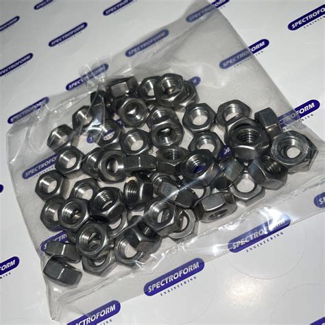 M10 Full Nut St St 50pk Spectroform