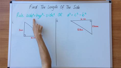 Pythagoras Theorem Finding The Length Of Unknown Sides YouTube
