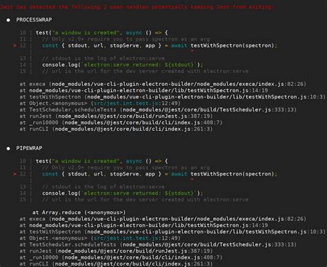 Testwithspectron Failing With Open Handles · Issue 1401 · Nklaymanvue