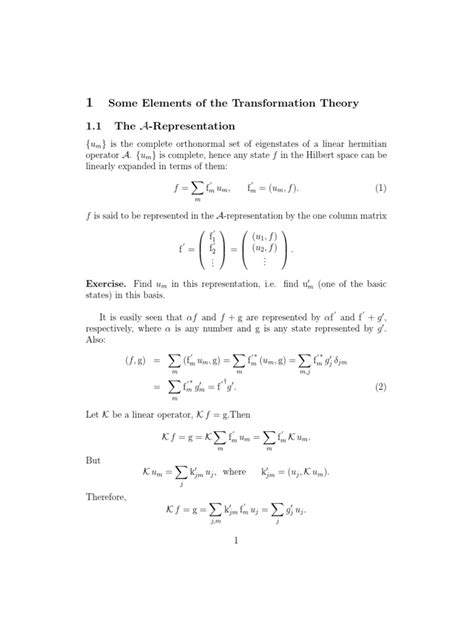 Some Elements Of The Transformation Theory Pdf Eigenvalues And Eigenvectors Solid State