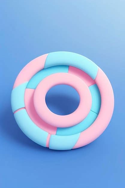 Premium Ai Image Geometric Loop Shapes 3d Icon