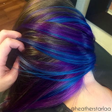 Violet Underneath With Blue Highlights Purple Hair Violet Hair Blue