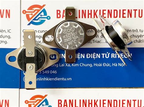 Rơ le nhiệt KSD301 90 độ 10A 250V thường đóng