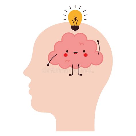 Happy Mind Brain Creativity Stock Vector Illustration Of Positivity
