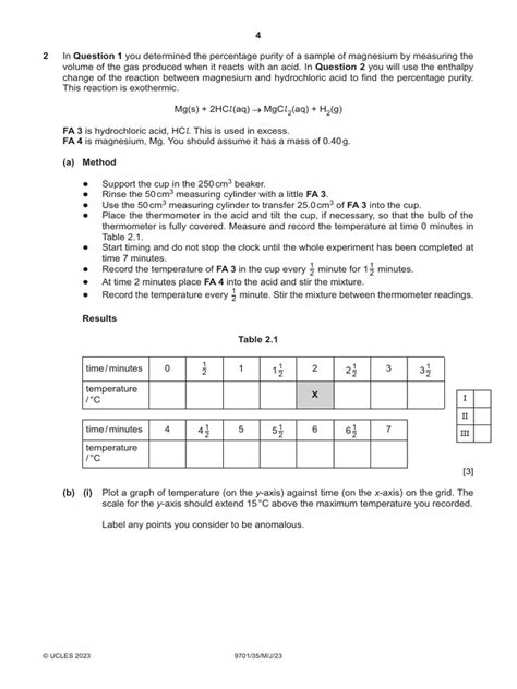 9701 35 chemistry paper 3 advanced practical skills 1 pdf magnesium