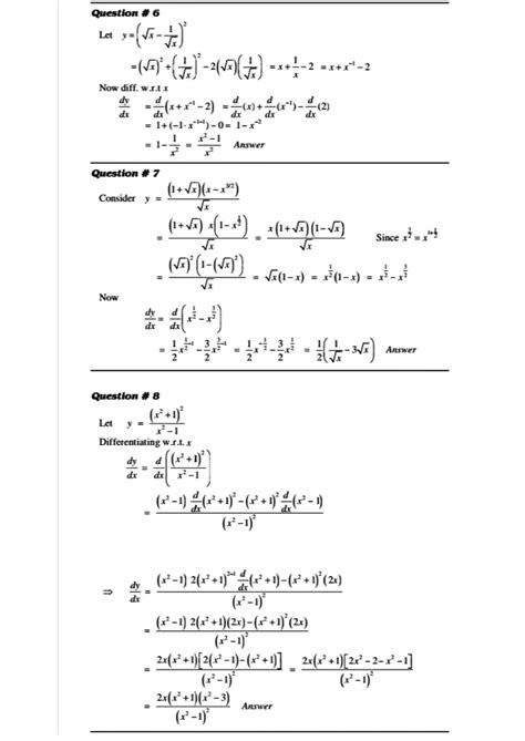solution mathematics chapter 2 differentation exercise 2 3 ics part ii