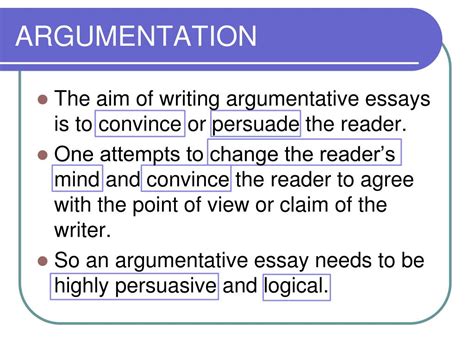Ppt Argumentative Essay Powerpoint Presentation Free Download Id