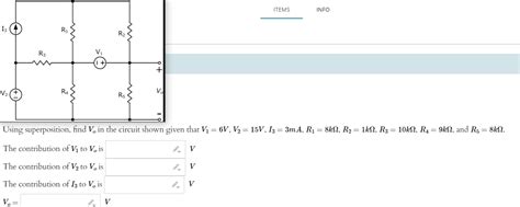 solved using superposition find vo in the circuit shown
