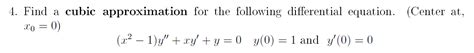 Solved 4 Find A Cubic Approximation For The Following