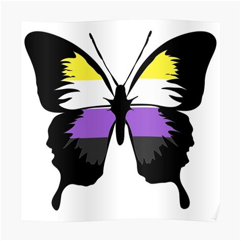 non binary butterfly poster for sale by naja05 redbubble