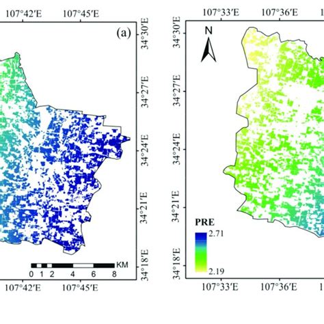 the interpolation results of meteorological data in qishan county a