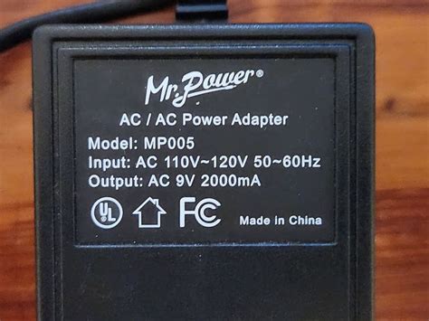 Mr Power MP005 9V 2A Power Supply For Digitech RP ISP Reverb