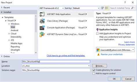 asp mvc 5 usando o structuremap para injeção de dependência
