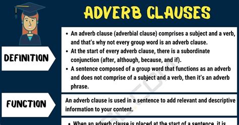 Explain The Different Types Of Adverbial Clauses With Examples