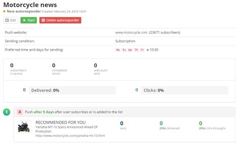 automated series create and customize the sending of push messages