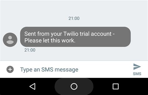 sending sms via code c