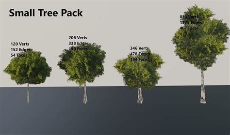 3d Model Small Tree Package Vr Ar Low Poly Cgtrader