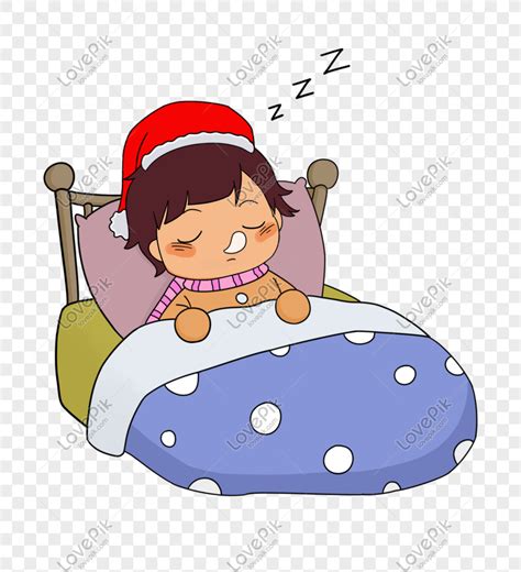 손으로 그린 겨울 졸린 어린이 캐릭터 일러스트 레이션 Png 일러스트 무료 다운로드 Lovepik