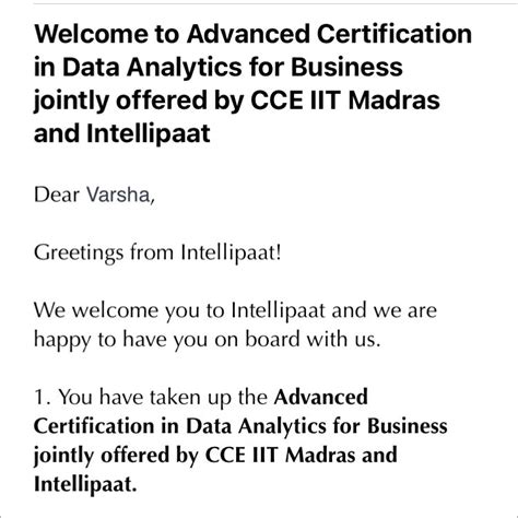 Iitmadras Intellipaat Dataanalytics Businessanalytics Varsha Unni