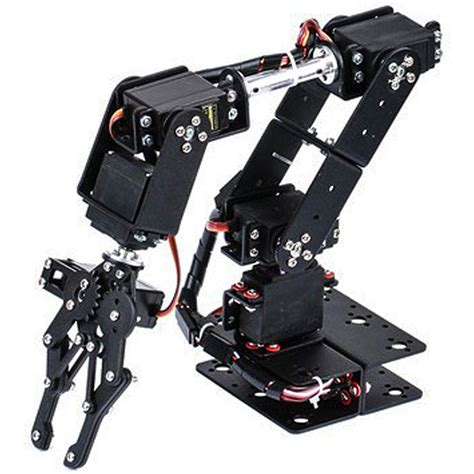 6DOF Robotic Arm Full Metal DIY Robotic Arm Kit Without Servos Robosap In