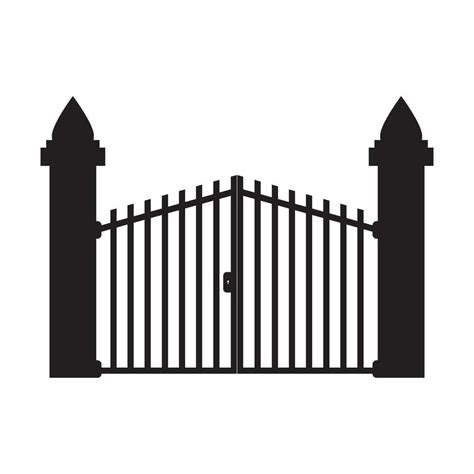 Gate Icon Vector 24812064 Vector Art At Vecteezy