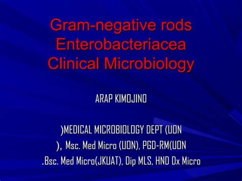 Gram Negative Rods Ppt