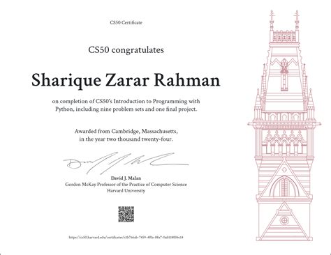 finally got my cs50 python certificate r cs50
