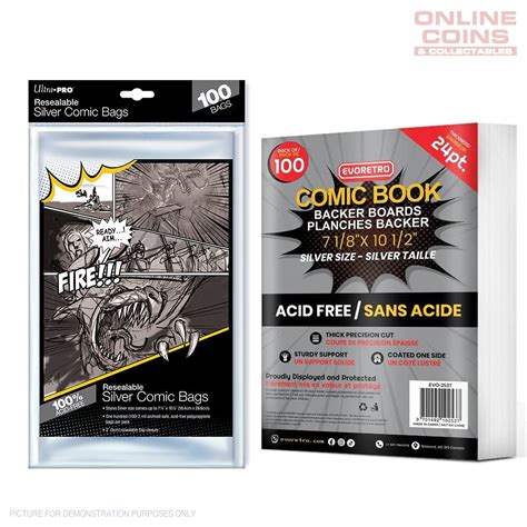 Comic Combo Ultra Pro Evoretro Resealable Silver Size Comic Bags