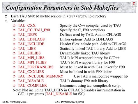 Tau Performance System Acts Workshop Lbl Sameer Shende Allen D Ppt Download