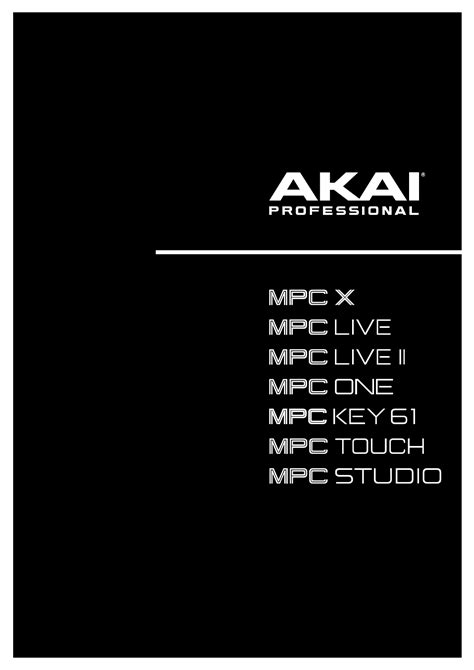 User Manual Akai Mpc One English 485 Pages