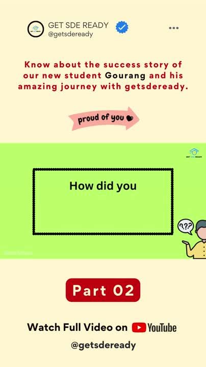 [video] getsdeready on linkedin feedback college work meta coding