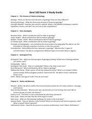 Geol 102 Exam 1 2018 Review Handout Pdf Geol 102 Exam 1 Study Guide Chapter 1 The Science Of