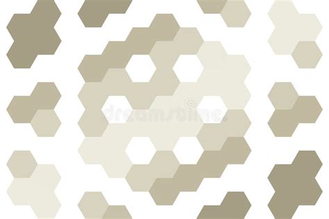 Hexagonal Gradient Pattern In Soft Brown And Beige With An Abstract Hexagon Design Modern