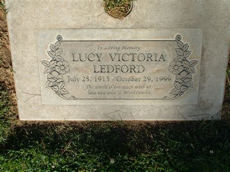 Lucy Victoria Johnson Ledford 1913 1999 Find A Grave Memorial