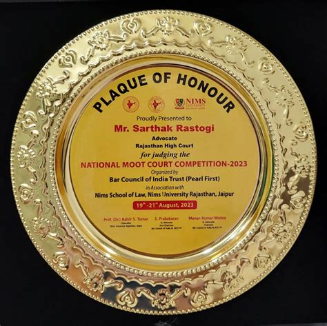 Sarthak Rastogi On Linkedin Pleased To Share That I Was Invited To Judge The National Moot Court